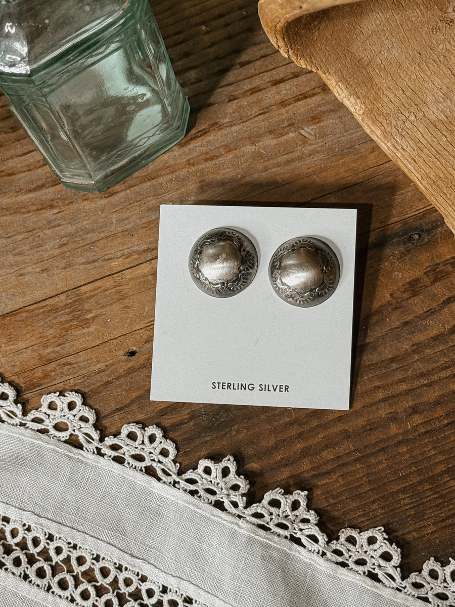 Stamped Pearl Studs – Just Peachy Double Wide Designs