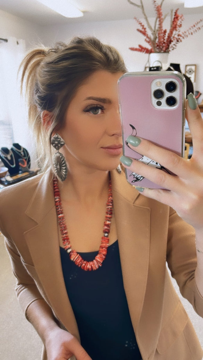 Miss Thang Red Oyster Necklace – Just Peachy Double Wide Designs