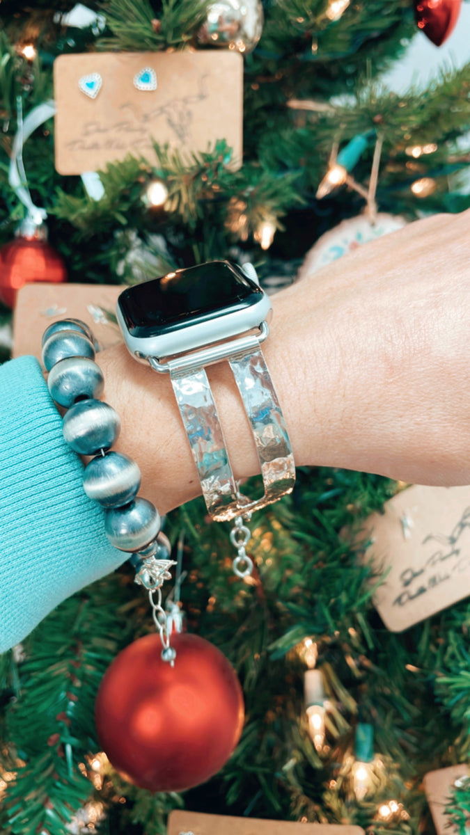 Hammered Cut Out Silver Watch Band PREORDER – Just Peachy Double Wide ...